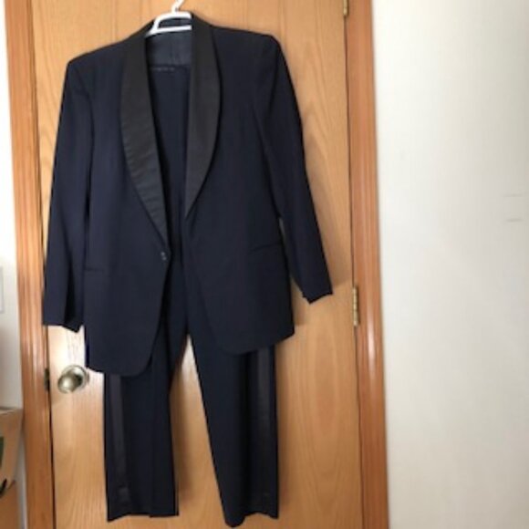 Fahey Brockman | Suits & Blazers | Vintage 94s Fahey Brockman Navy Blue ...